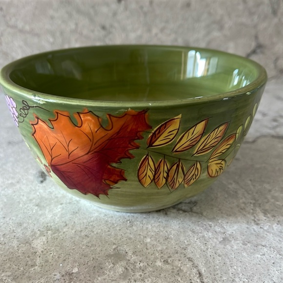 Gates Ware | Kitchen | Laura Gates Ware Potttery Green Ceramic Fall ...